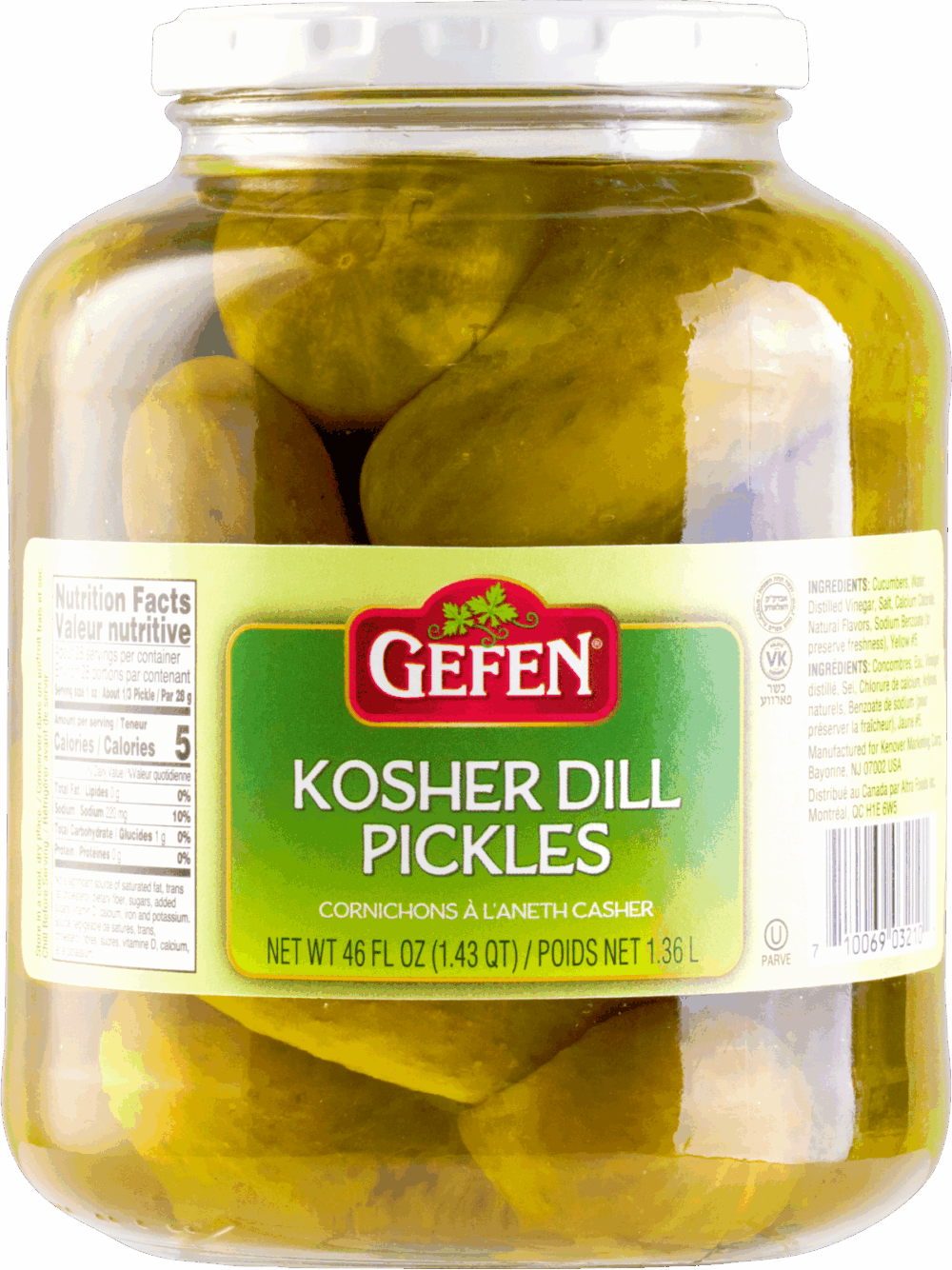 Gefen 46 Oz Dill Pickles - Kayco