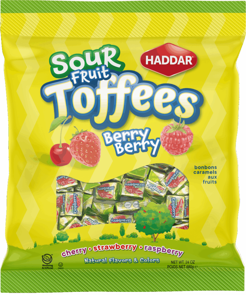 Haddar Sour Berry Fruit Toffees - Kayco